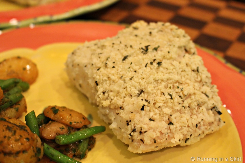 Parmesan Panko Encrusted Halibut « Running in a Skirt
