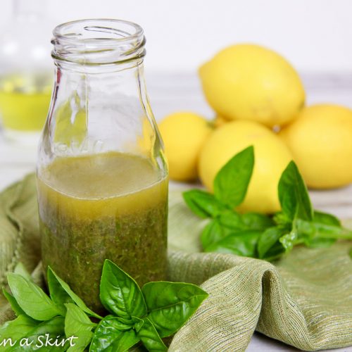 Lemon Basil Vinaigrette Salad Dressing Recipe - 5 Ingredients « Running ...
