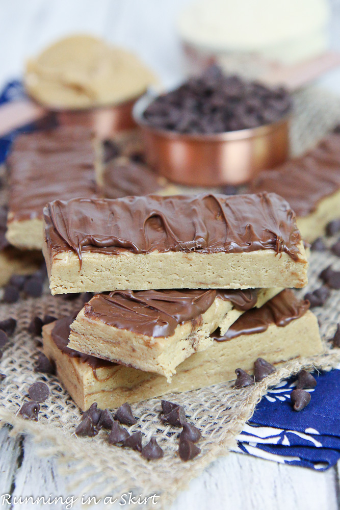 No Bake Homemade Peanut Butter Protein Bars Recipe Running In A Skirt