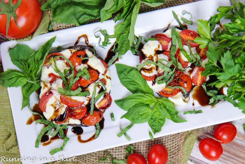 Caprese Stuffed Portobello Mushrooms « Running in a Skirt