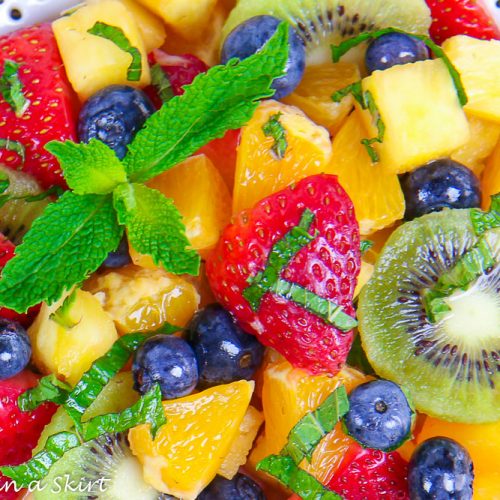 Honey Lime Rainbow Fruit Salad recipe « Running in a Skirt