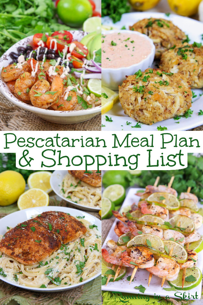 5 Day Healthy Pescatarian Meal Plan Grocery List Running In A Skirt
