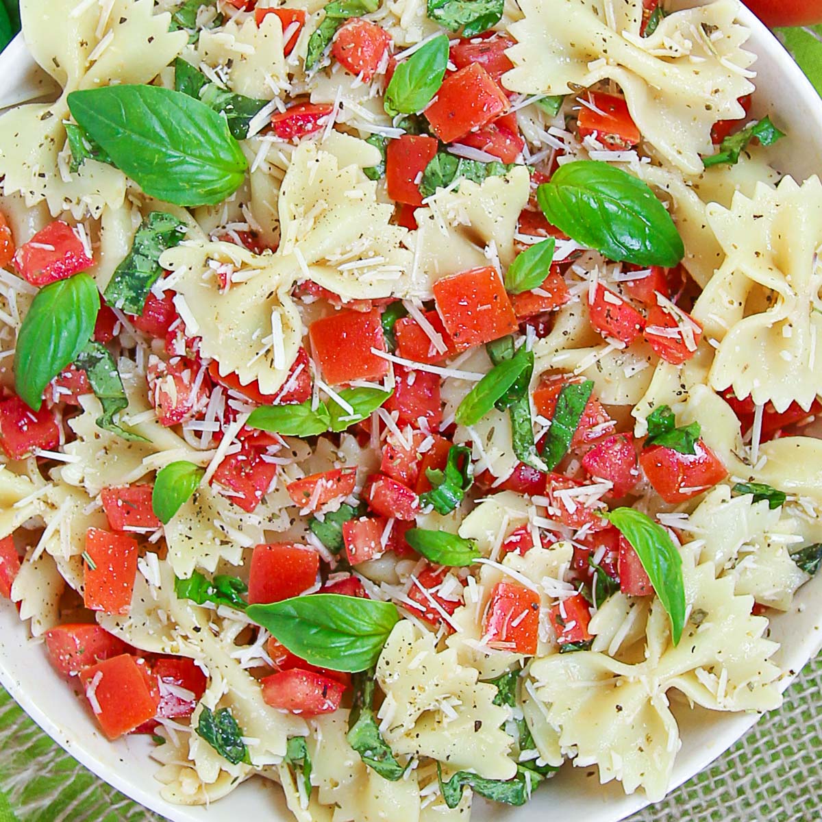 Bruschetta Pasta Salad: Easy & Fresh « Running in a Skirt