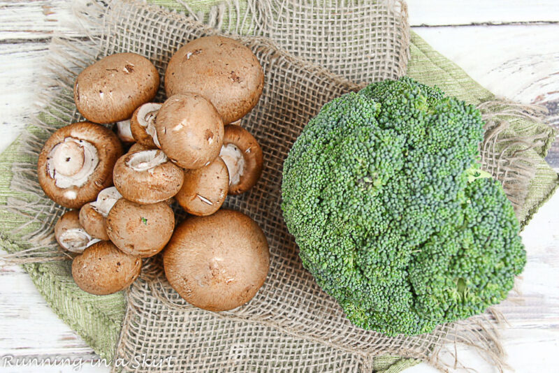 Oven Roasted Mushrooms and Broccoli « Running in a Skirt