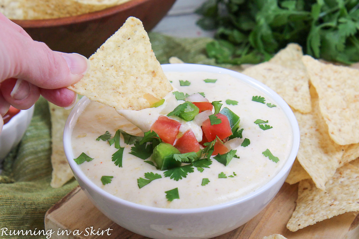 Cottage Cheese Queso Dip - High Protein & Low Calorie! « Running in a Skirt