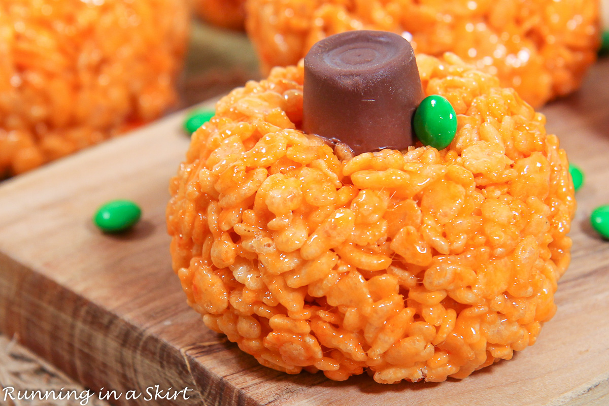 Pumpkin Rice Krispie Treats - Only 5 Ingredients! « Running in a Skirt