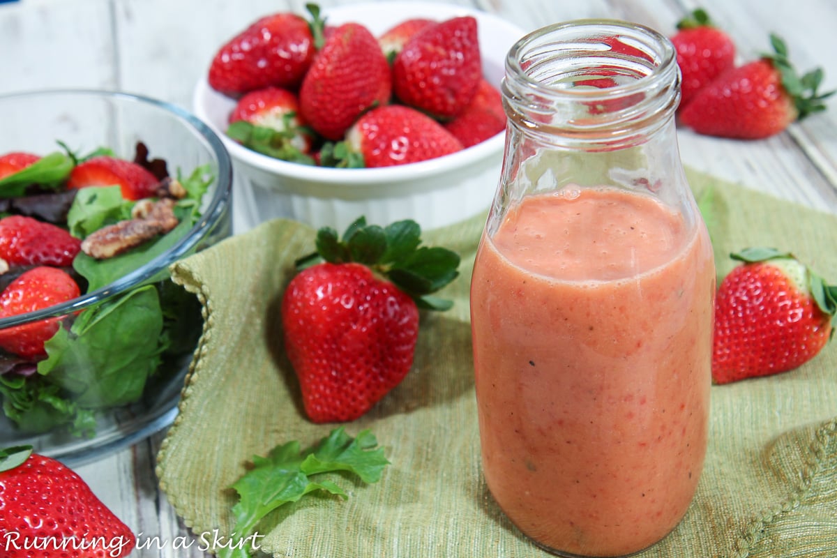 Strawberry Vinaigrette Dressing - Only 5 Ingredients « Running in a Skirt