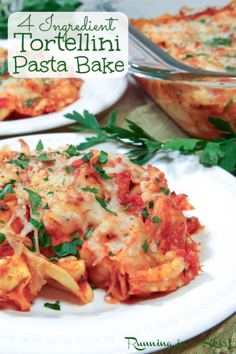 Tortellini Pasta Bake recipe - 4 Ingredient Easy Dinner « Running in a ...
